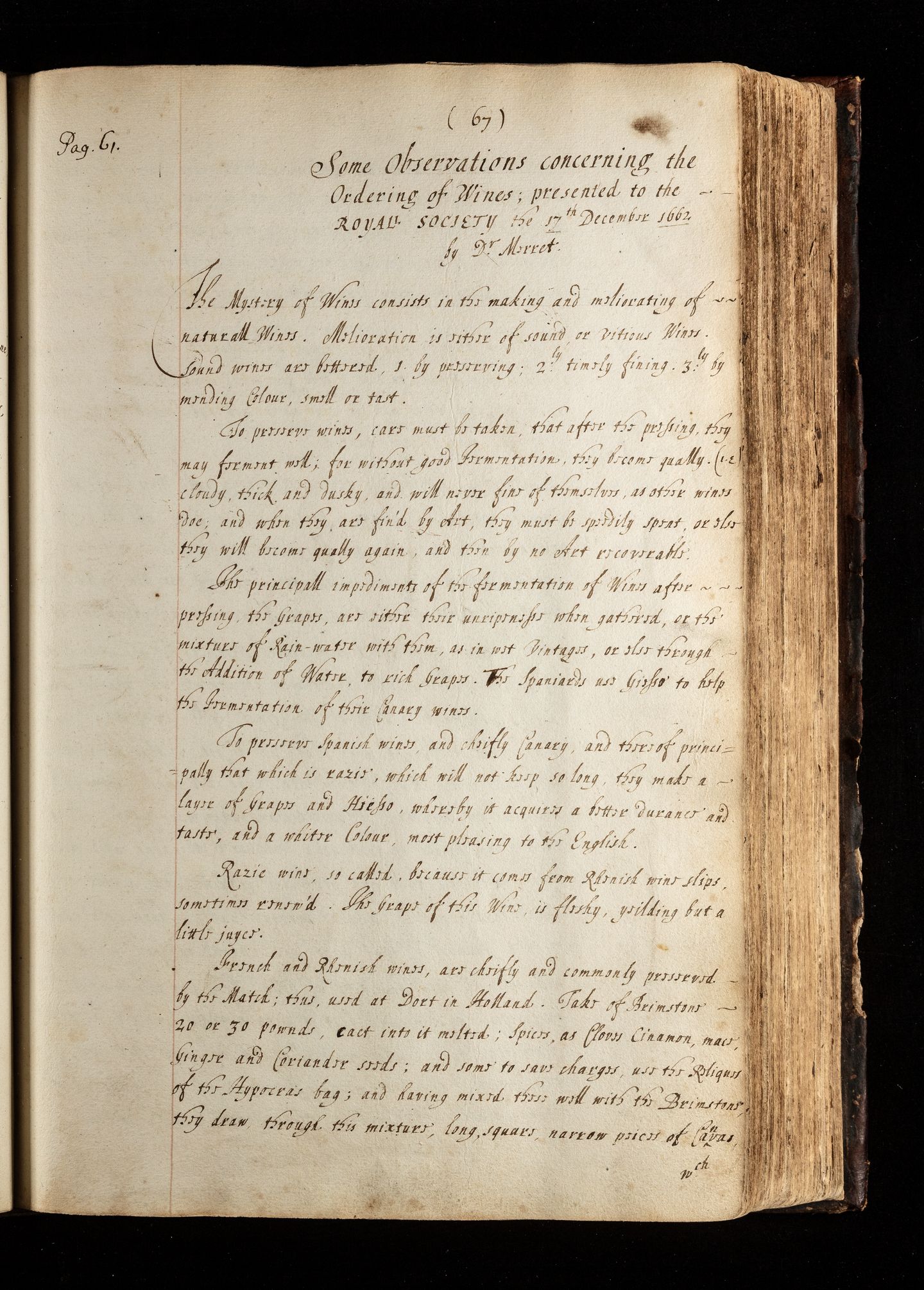 'Some observations concerning the Ordering of Wines' by Christopher ...