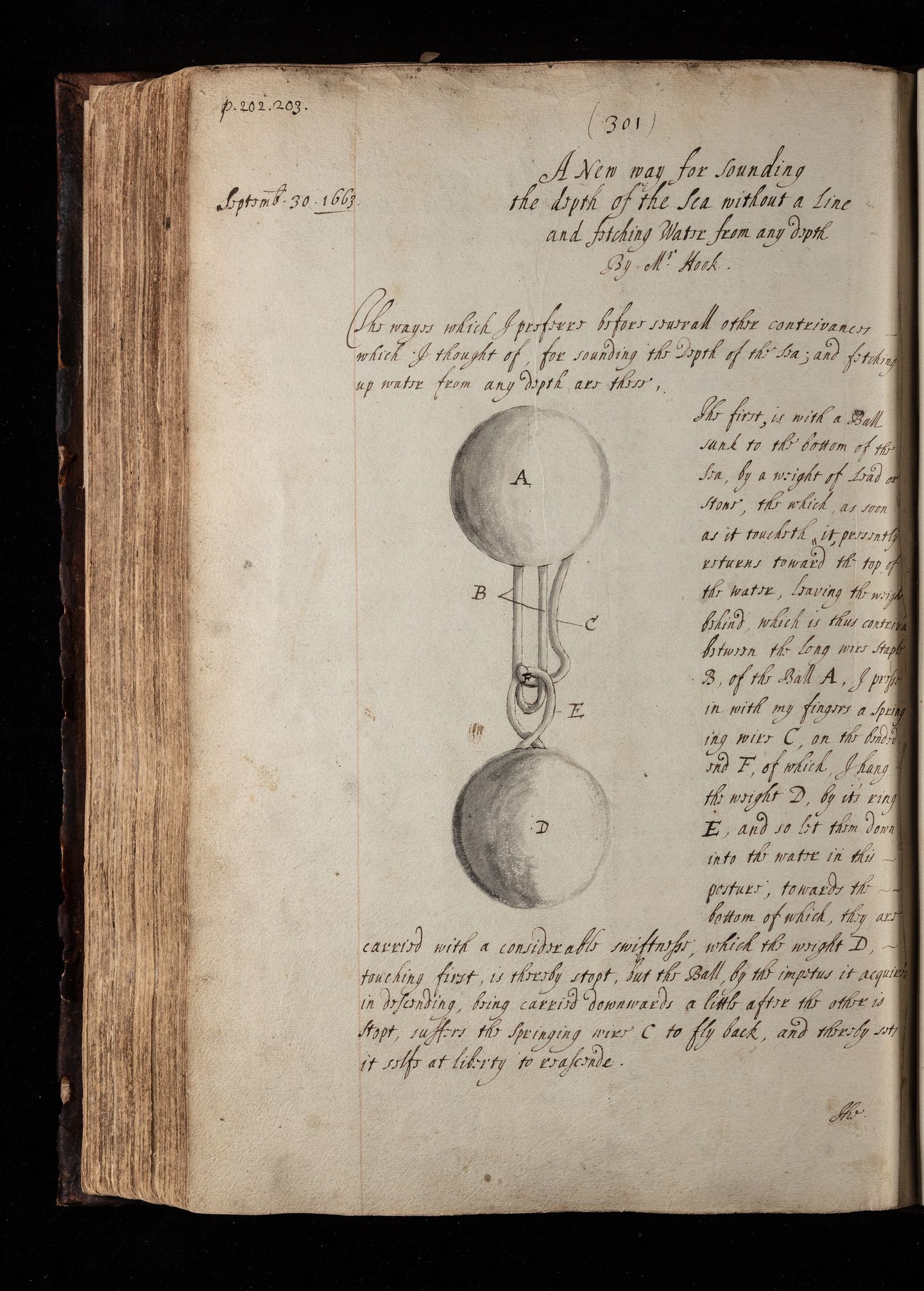 'A New way for sounding the depth of the Sea without a Line and ...