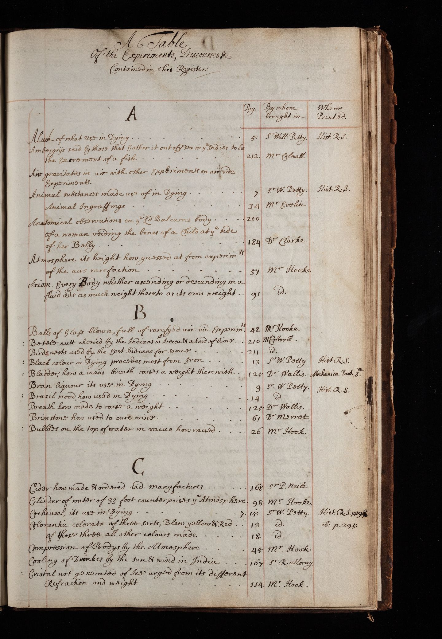 Table, listing the experiments, discourses contained in RBO/2ii | The ...