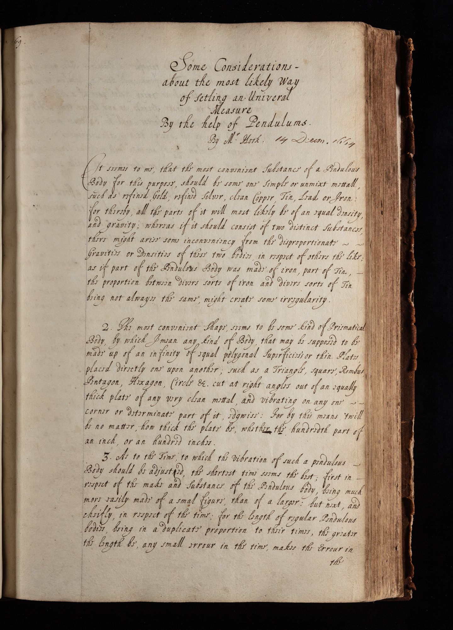 'Some Considerations - about the most likely Way of setling an Univeral ...