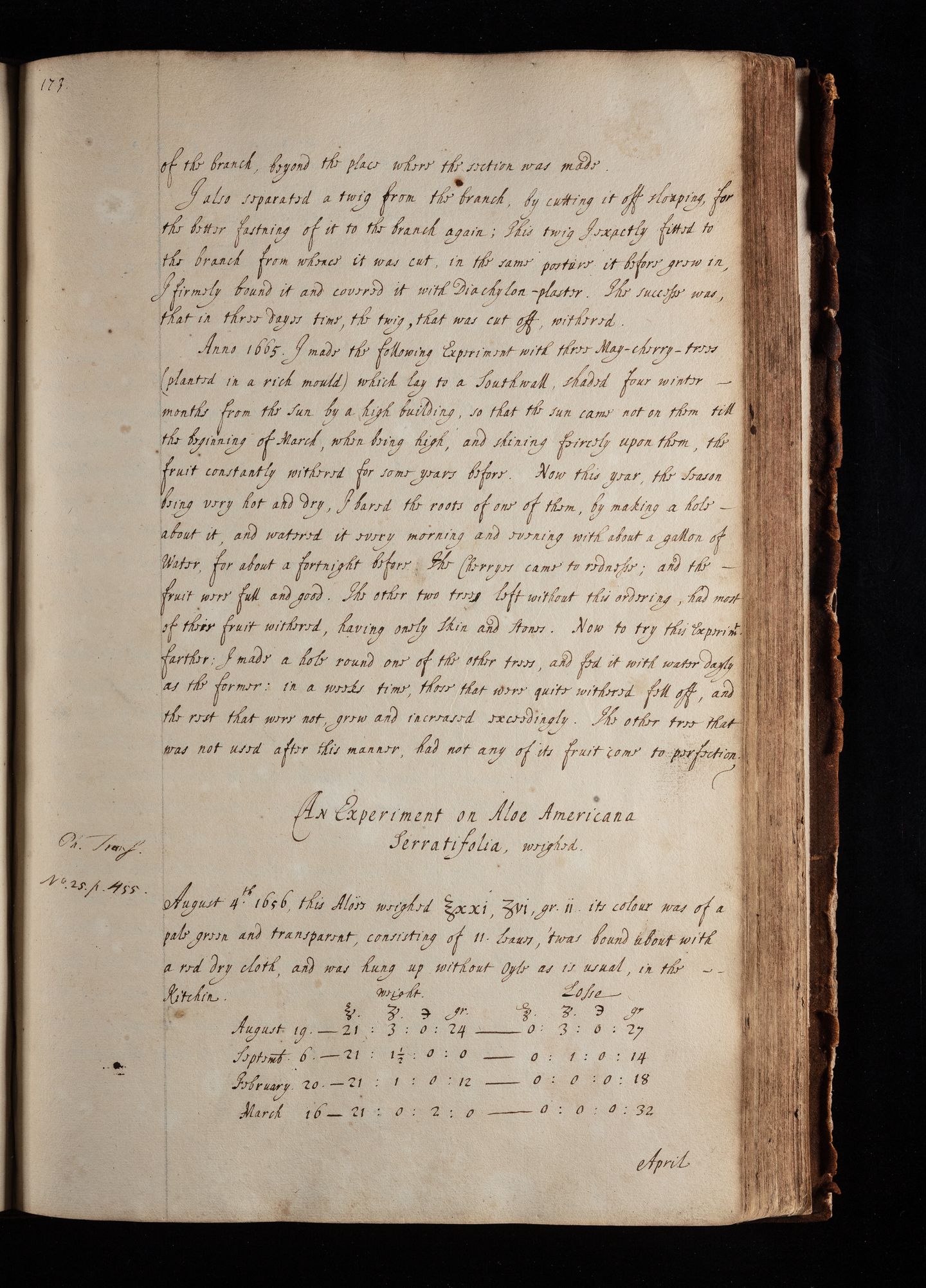 'Experiment on Aloe Americana Serratifolia, weighed' by Christopher ...