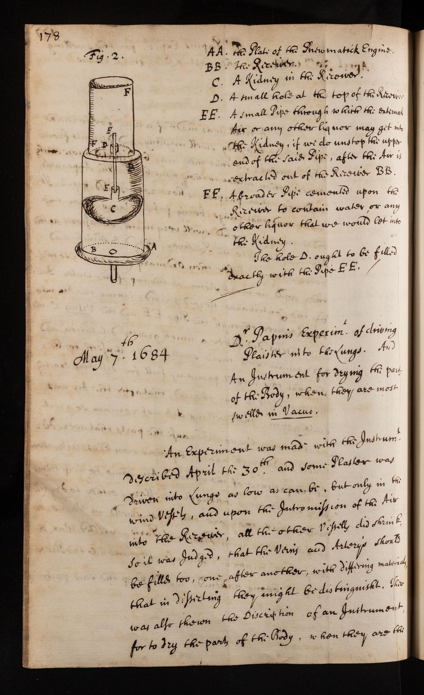 Dr Papin's Experiment of driving Plaister into the Lungs And An ...