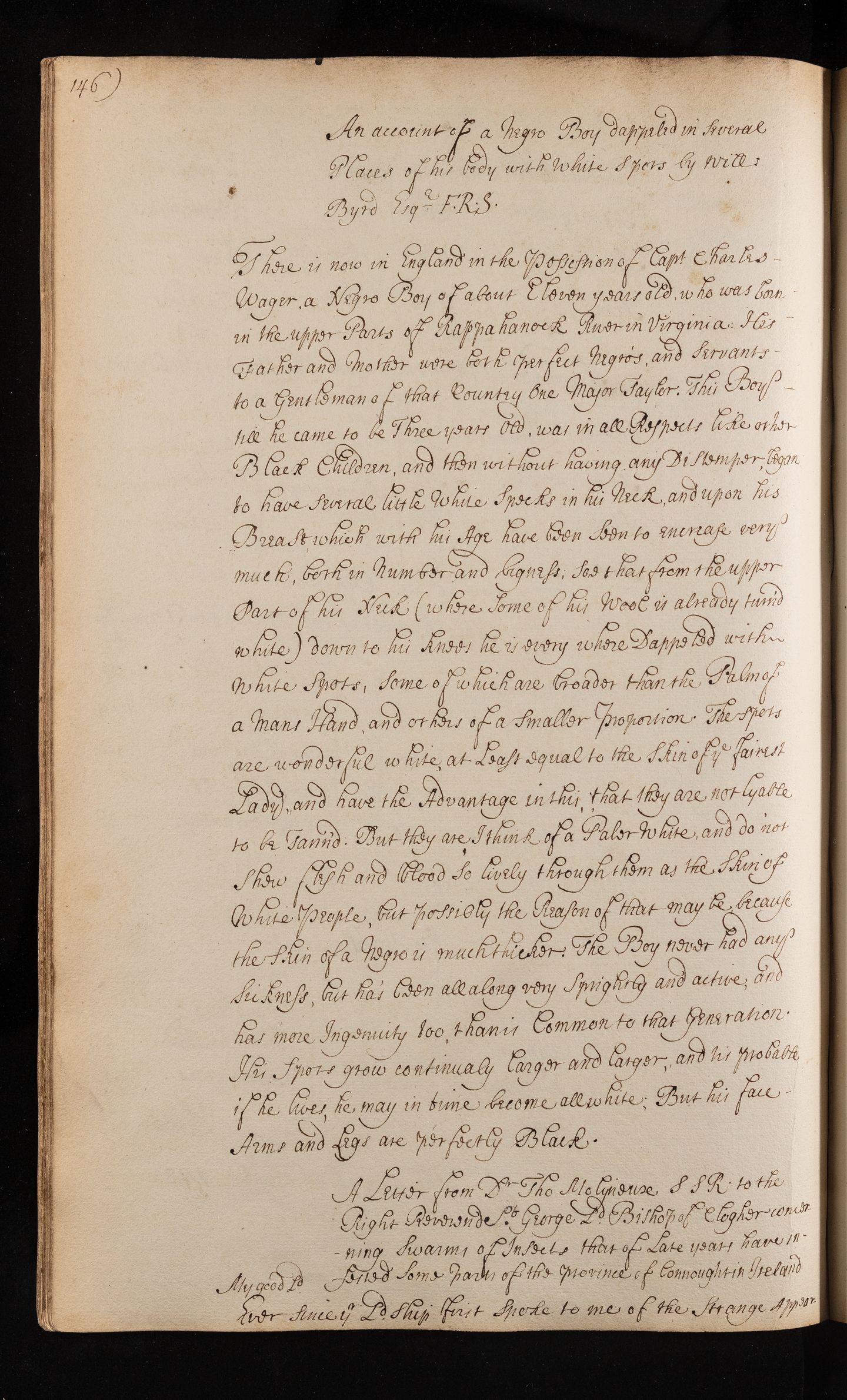 Letter from Thomas Molyneux to the St George Ashe, Bishop of Clogher ...