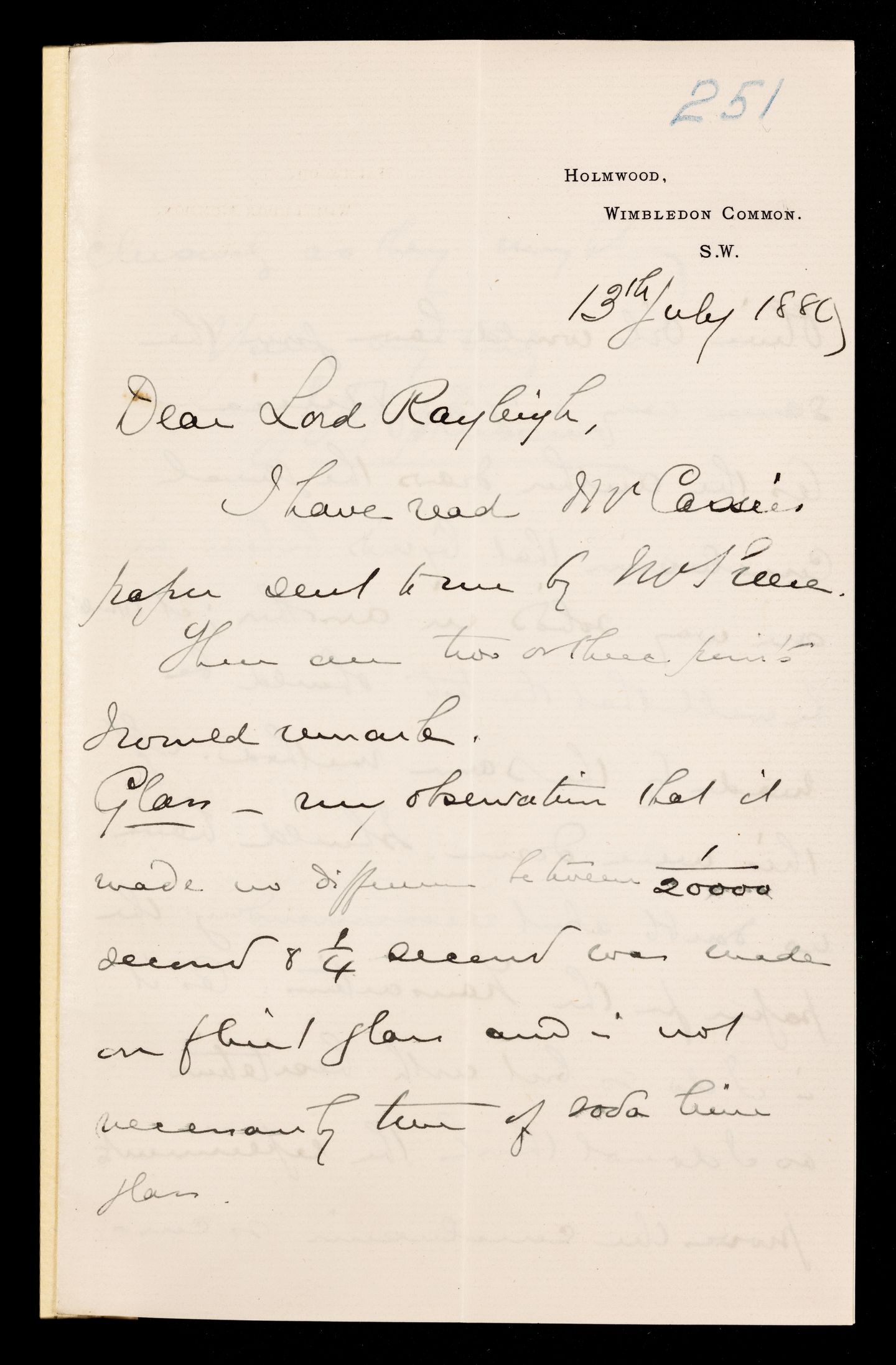 Referee's report by John Hopkinson, on a paper 'On the effect of ...