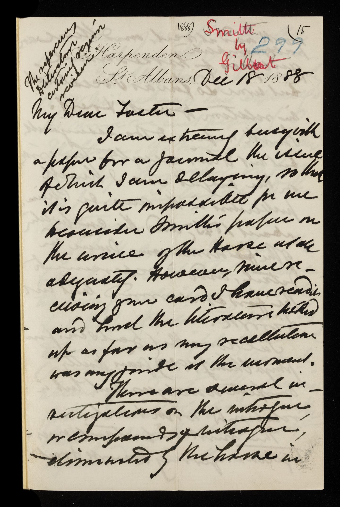 Referee's report by Joseph Henry Gilbert, on a paper 'The chemistry of ...