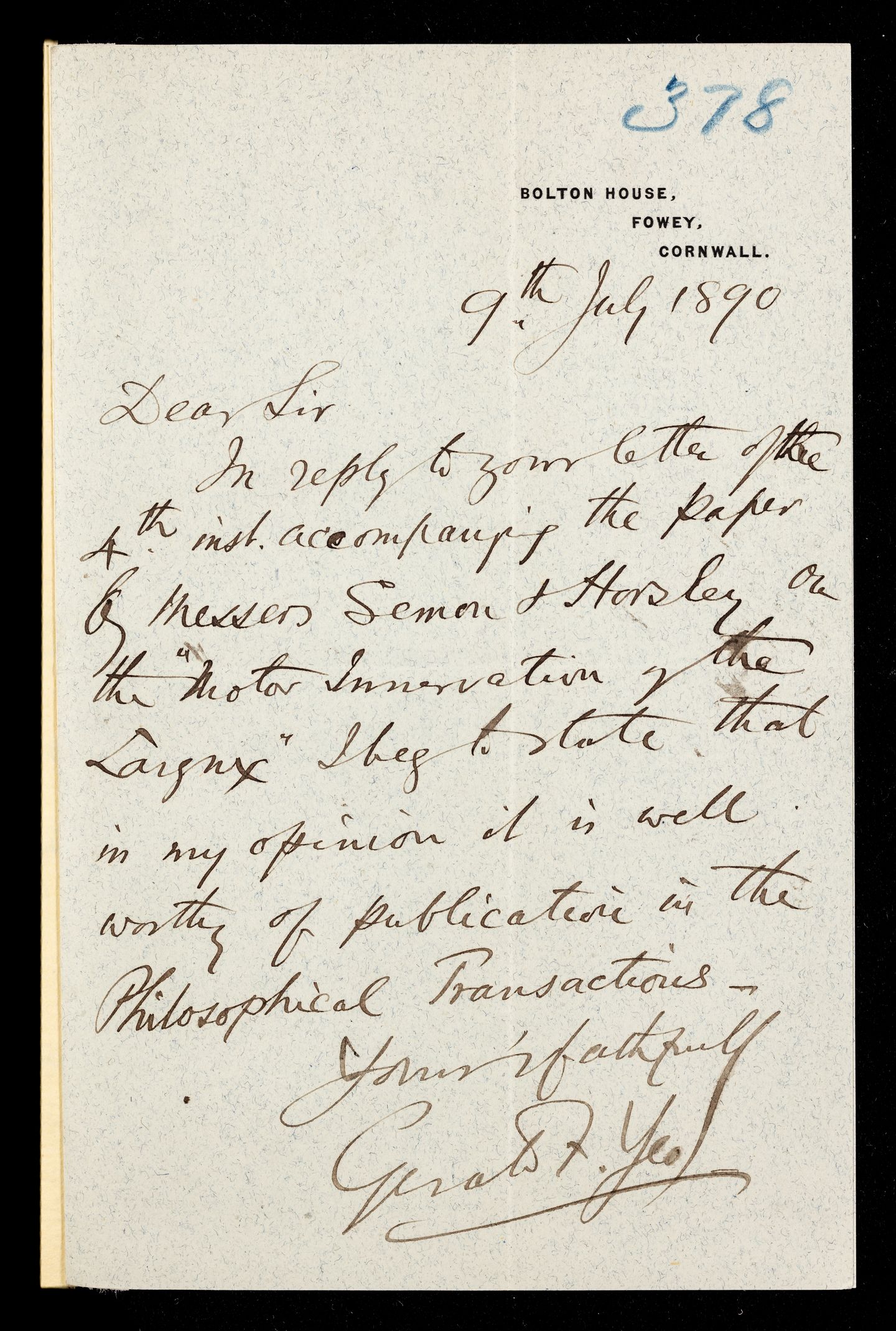 Referee's report by Gerald Francis Yeo, on a paper 'An experimental ...