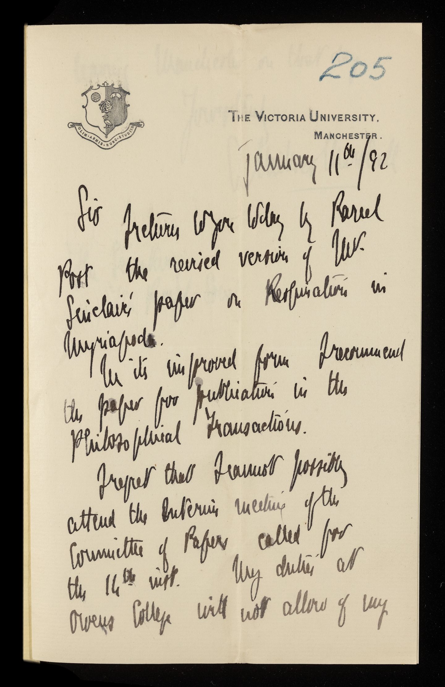 Referee's report by Arthur Milnes Marshall, on a paper 'A new mode of ...