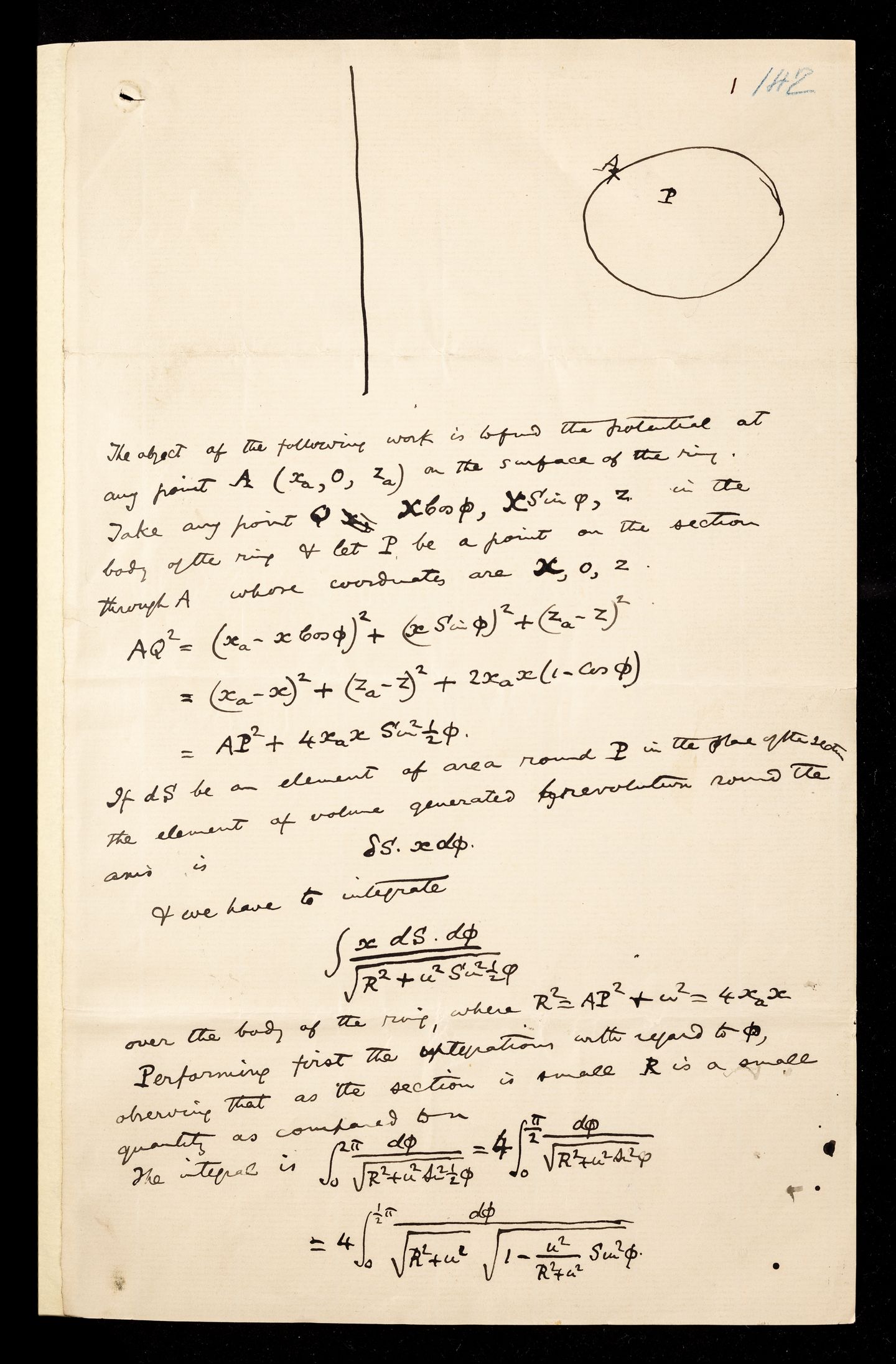 Referee's report by William Davidson Niven, on a paper 'The potential ...