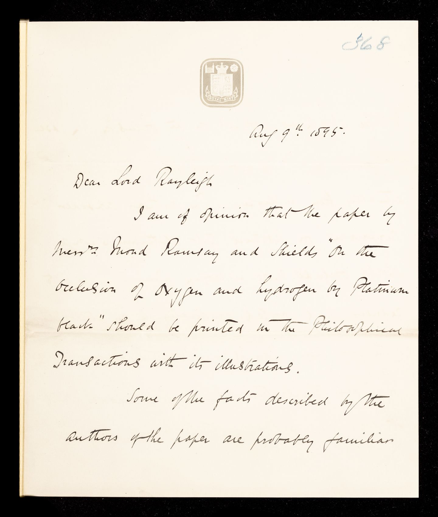 Referee's report by William Chandler Roberts-Austen, on a paper 'On the ...