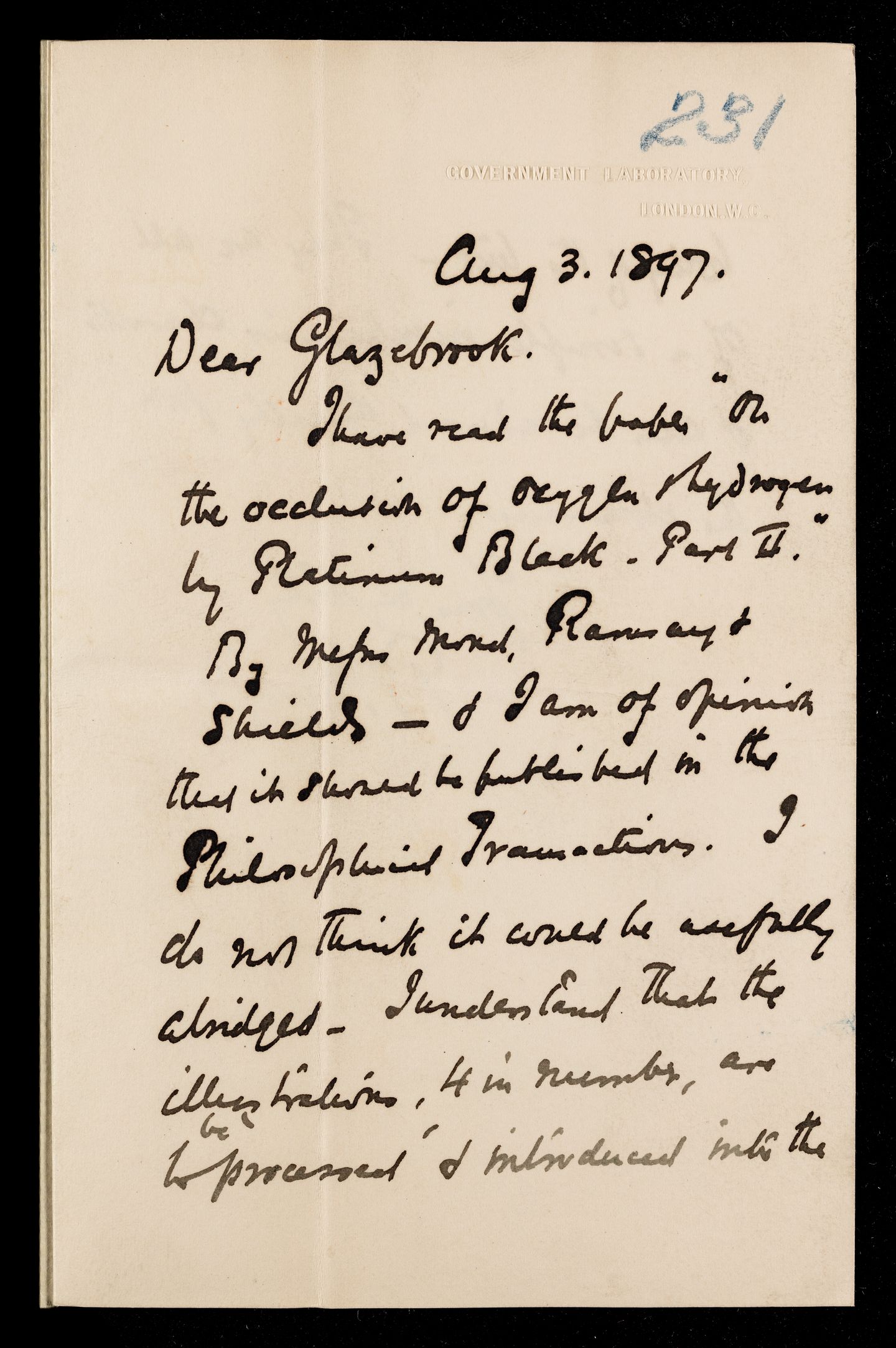 Referee's report by Thomas Edward Thorpe, on a paper 'On the occlusion ...