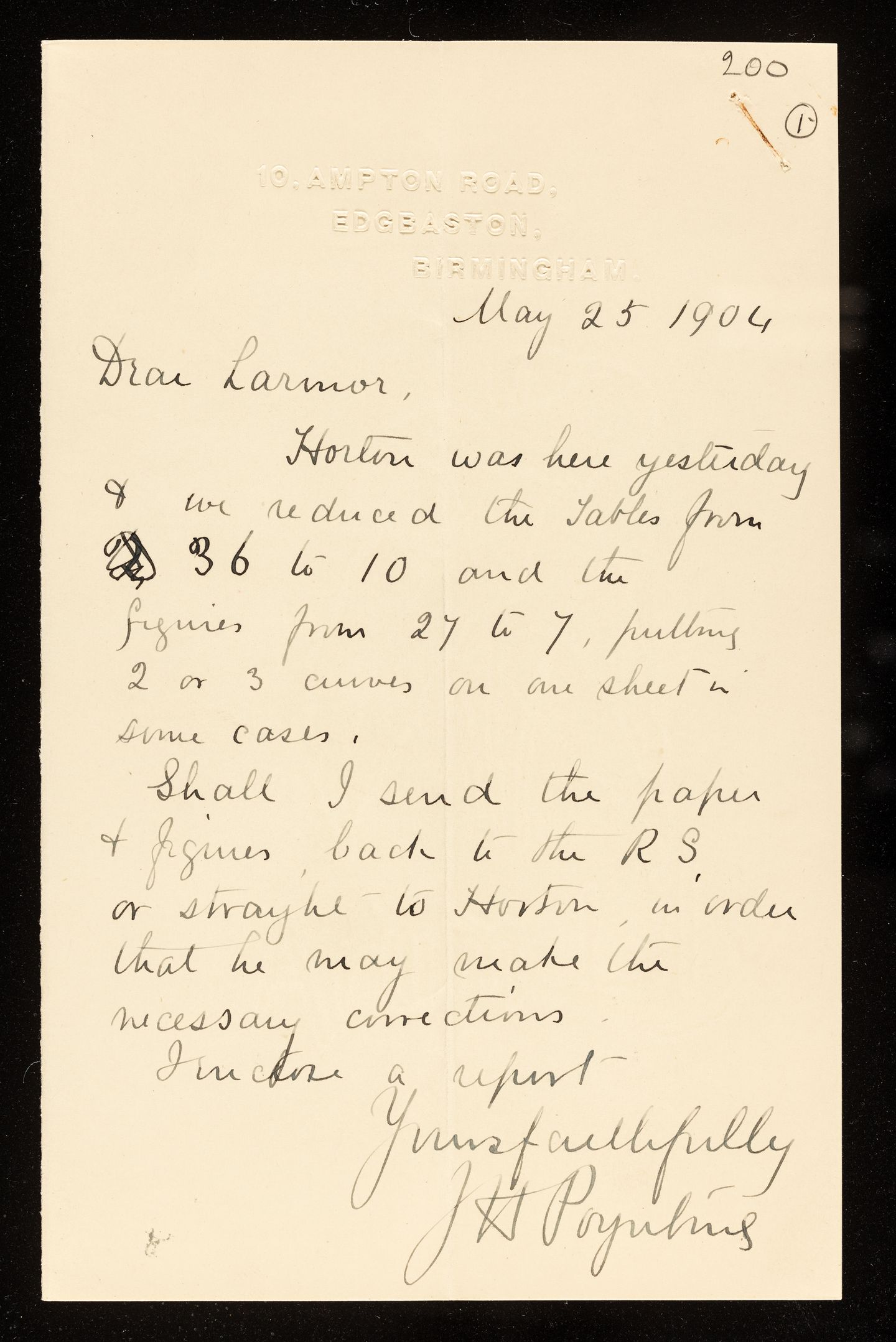 Second referee's report by John Henry Poynting, on a paper 'The effects ...