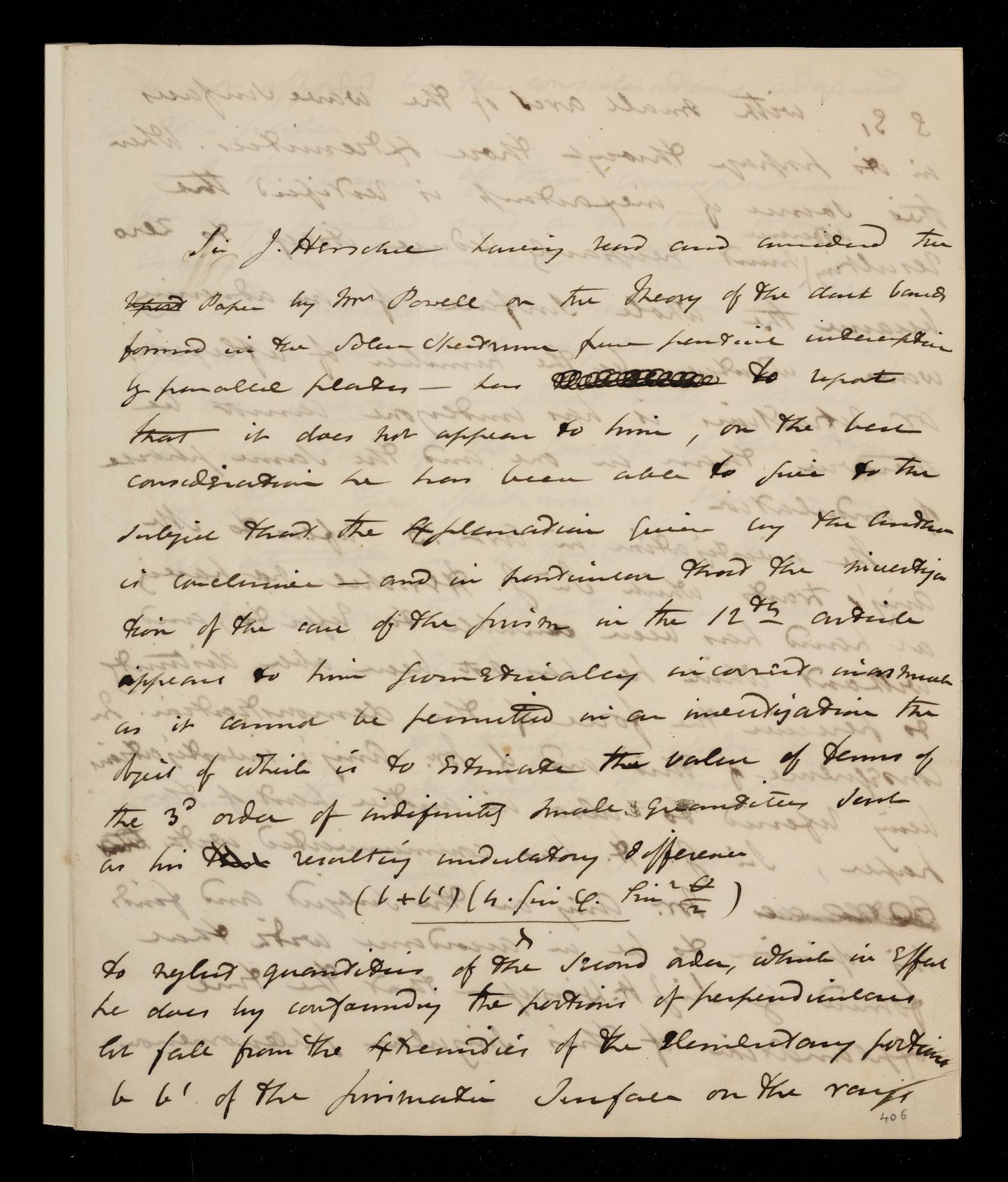 Referee's report by John Frederick William Herschel, on a paper 'On the ...