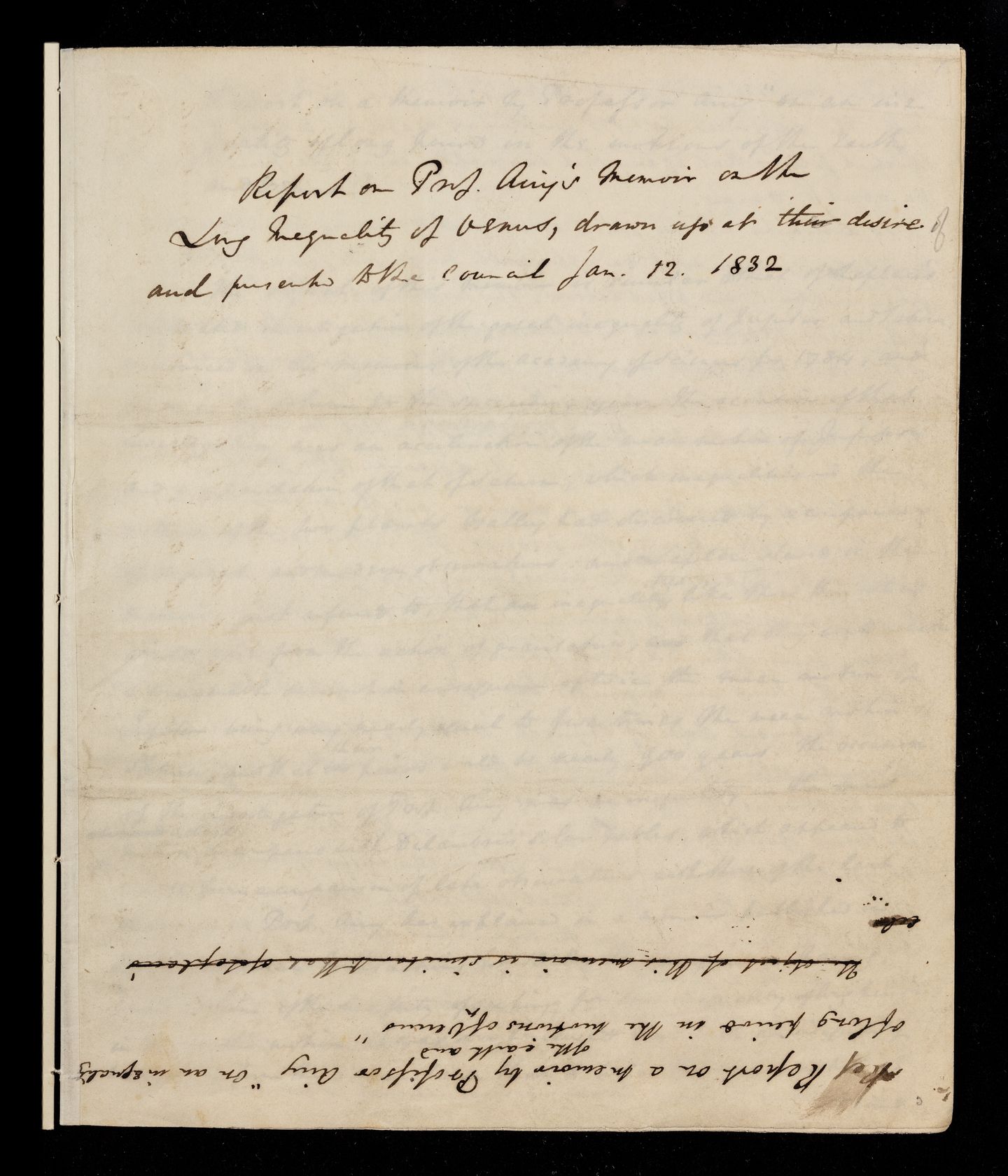 Referee's report by William Whewell and John William Lubbock, on a ...