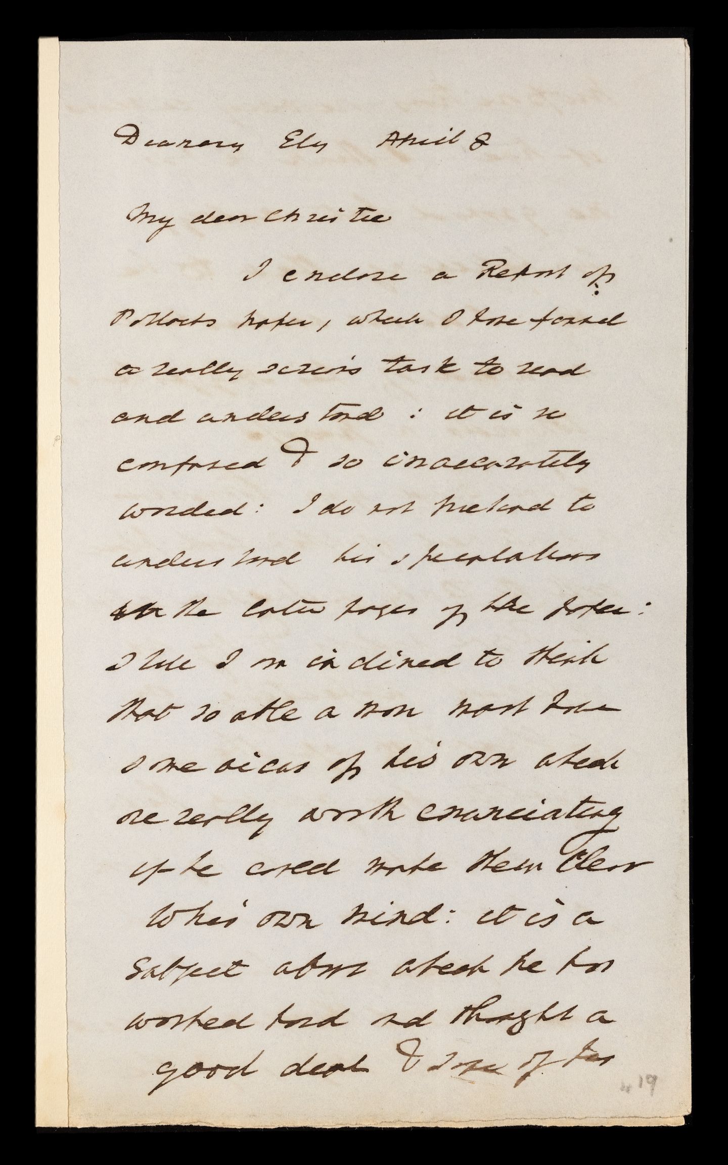 Referee's report by George Peacock, on a paper 'On the extension of the ...