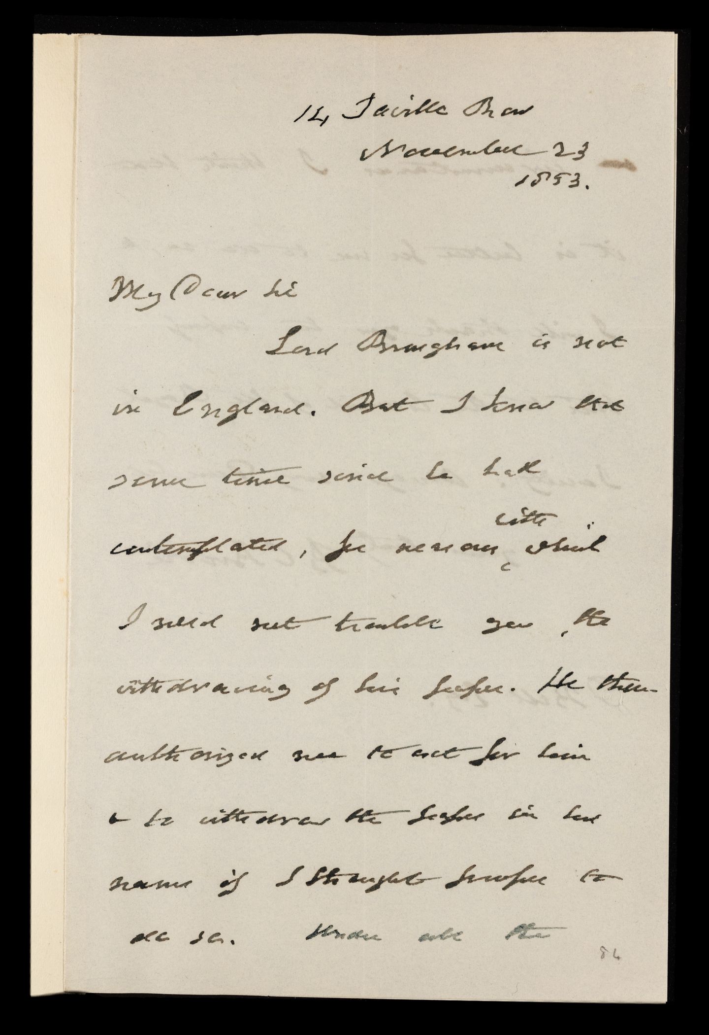Letter from Benjamin Collins Brodie, on a paper 'Further experiments on ...