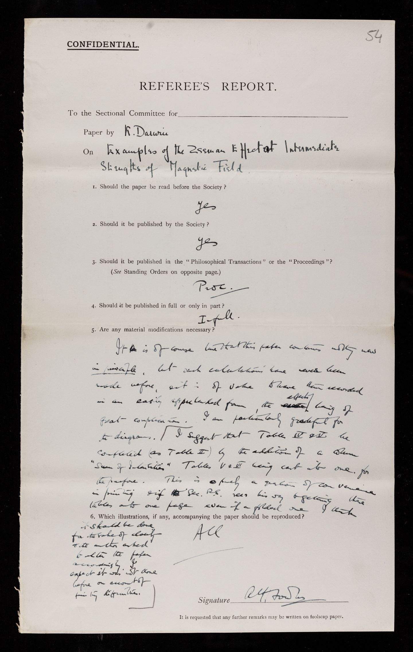 Referee's report by Ralph Howard Fowler, on a paper 'Examples of the ...