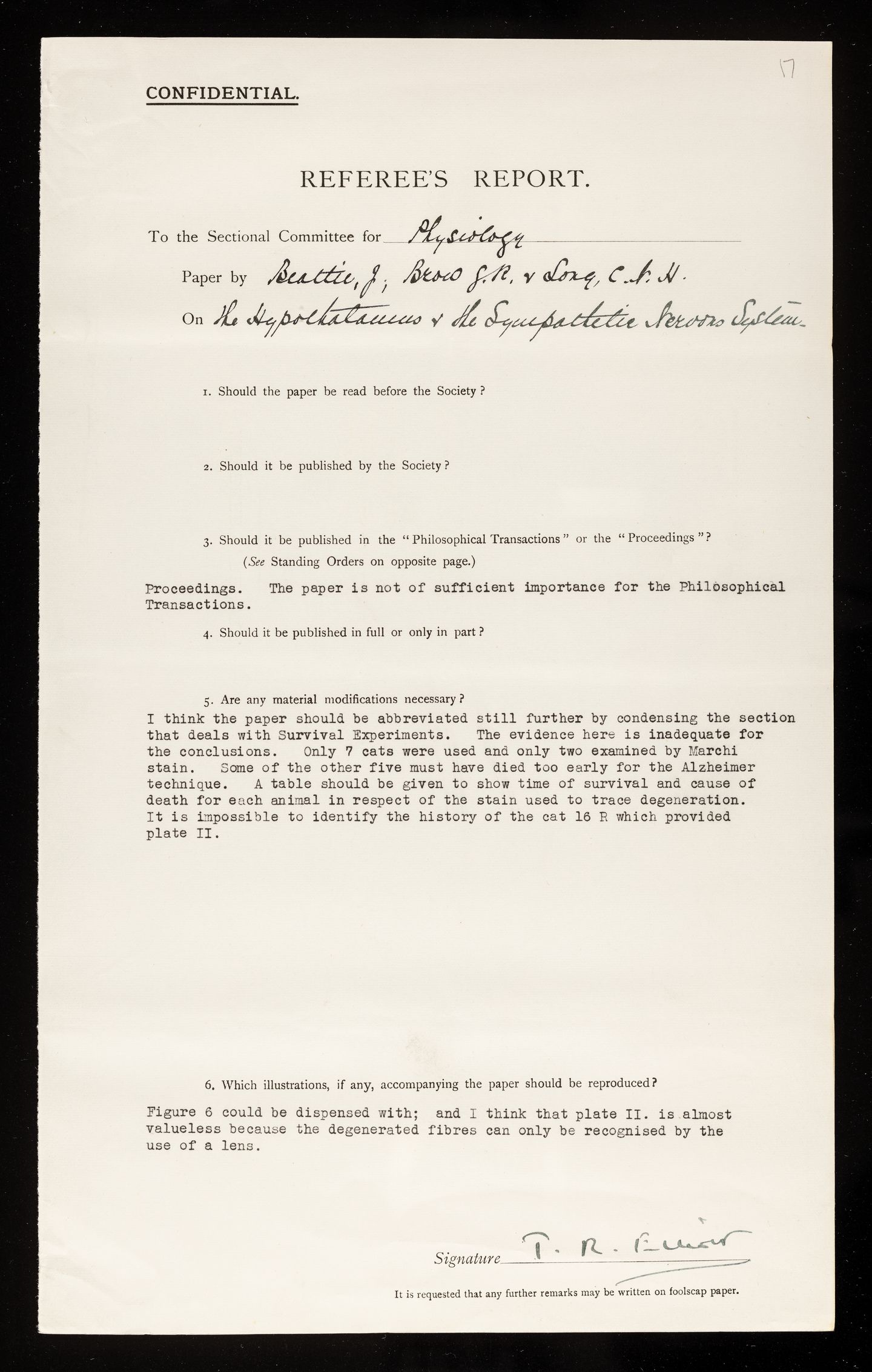 Second referee's report by Thomas Renton Elliott, on a paper ...