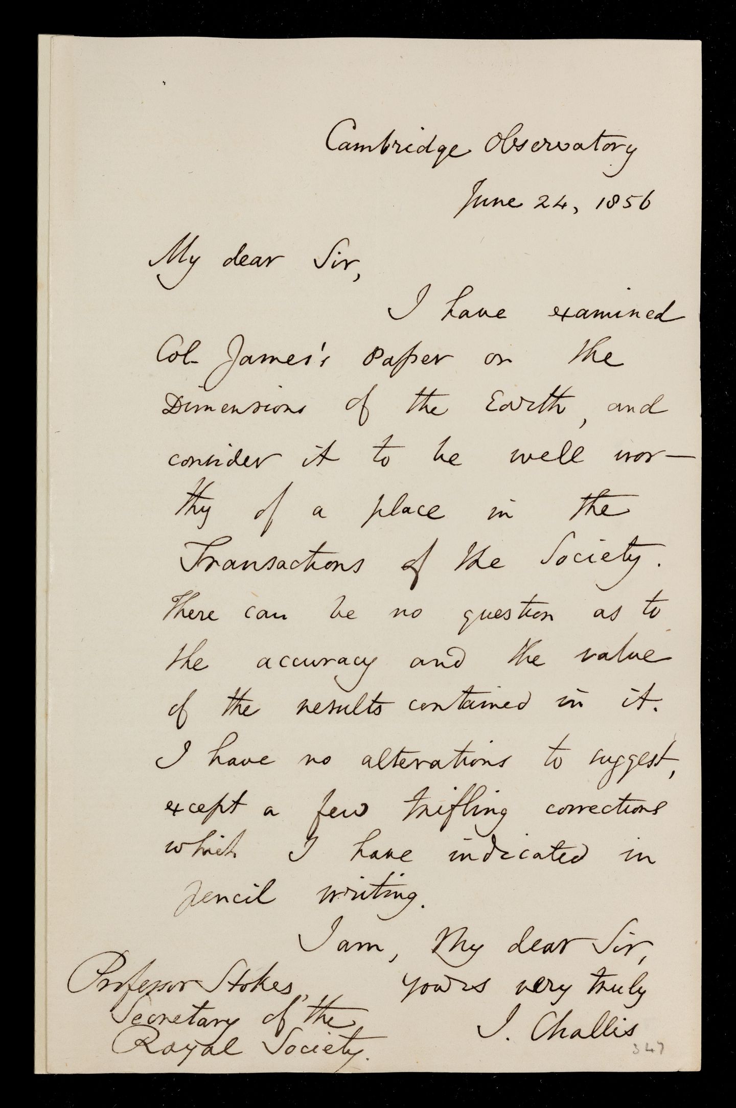 Referee's report by James Challis, on a paper 'On the figure ...