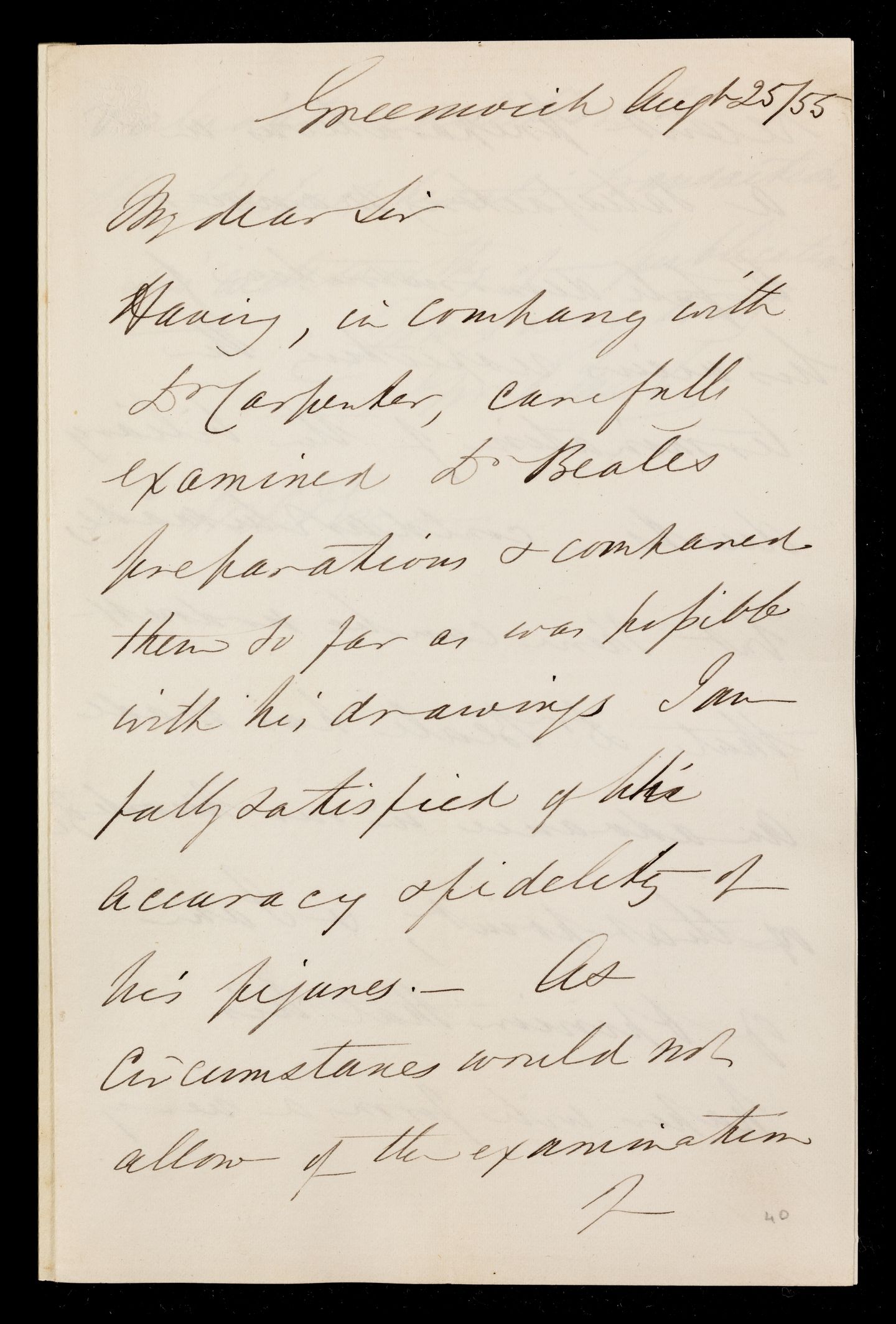 Referee's report by George Busk, on a paper 'On the ultimate ...