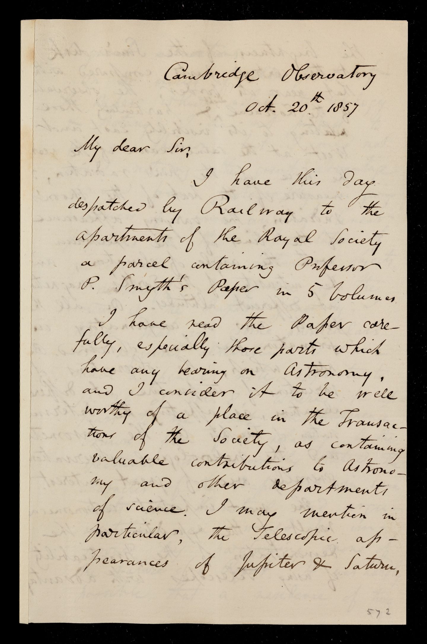 Referee's report by James Challis, on a paper 'Astronomical experiment ...