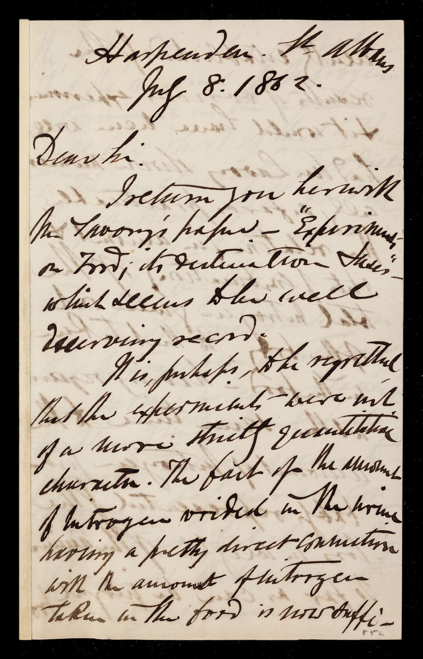 Referee's report by Joseph Henry Gilbert, on a paper 'Experiments on ...