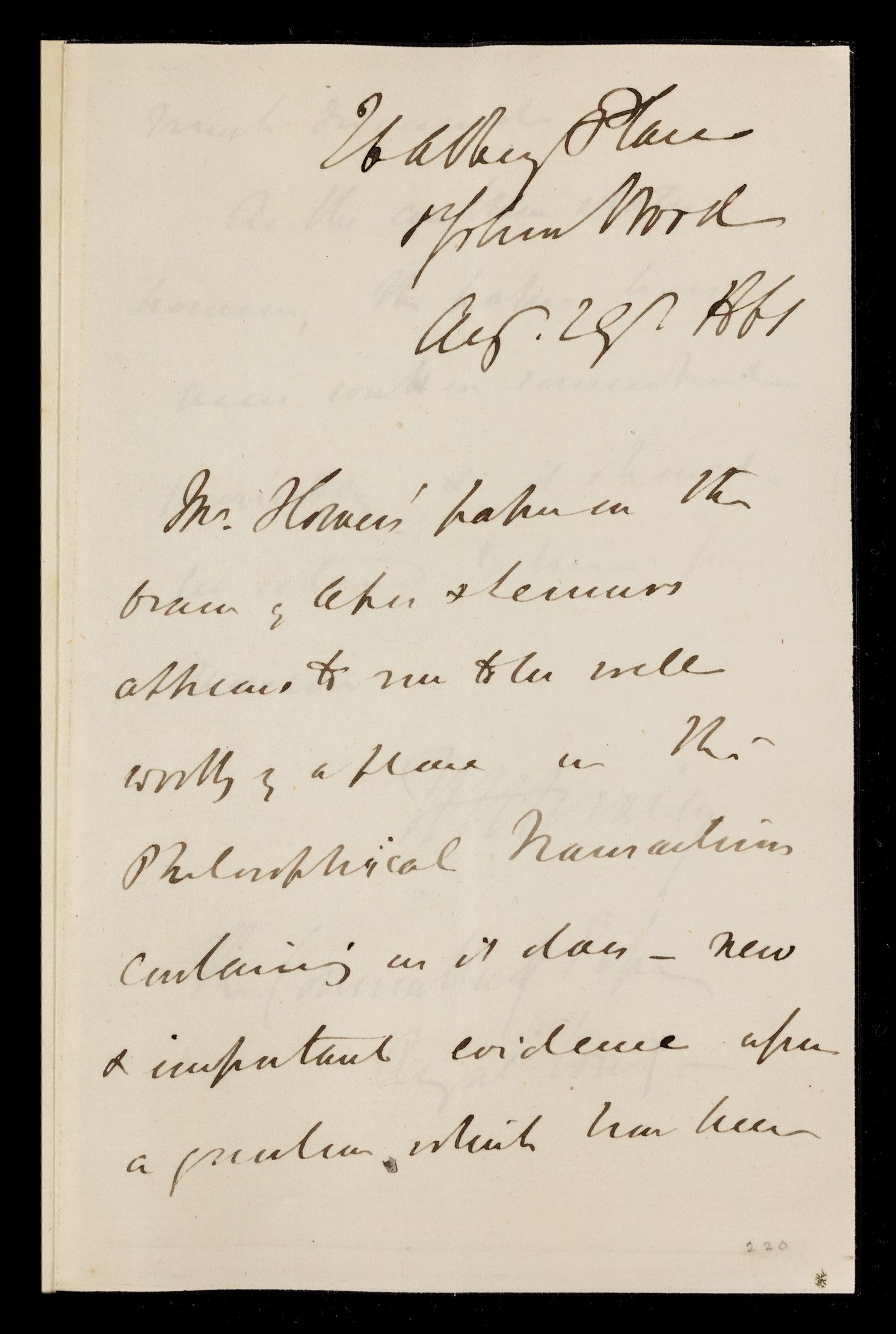 Referee's report by Thomas Henry Huxley, on a paper 'On the posterior ...
