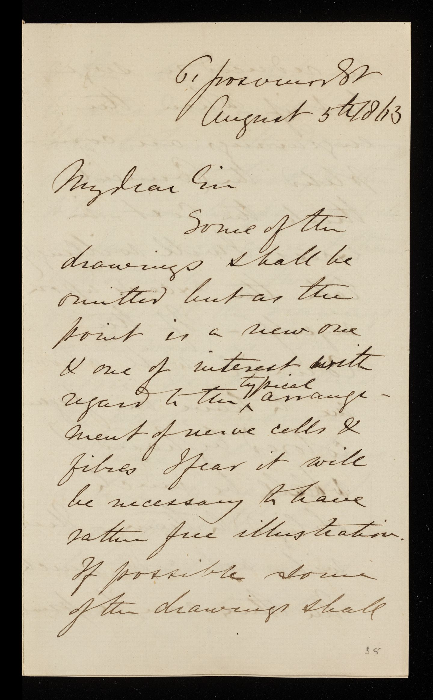 Letter from Lionel Smith Beale, on his paper 'On the structure and ...