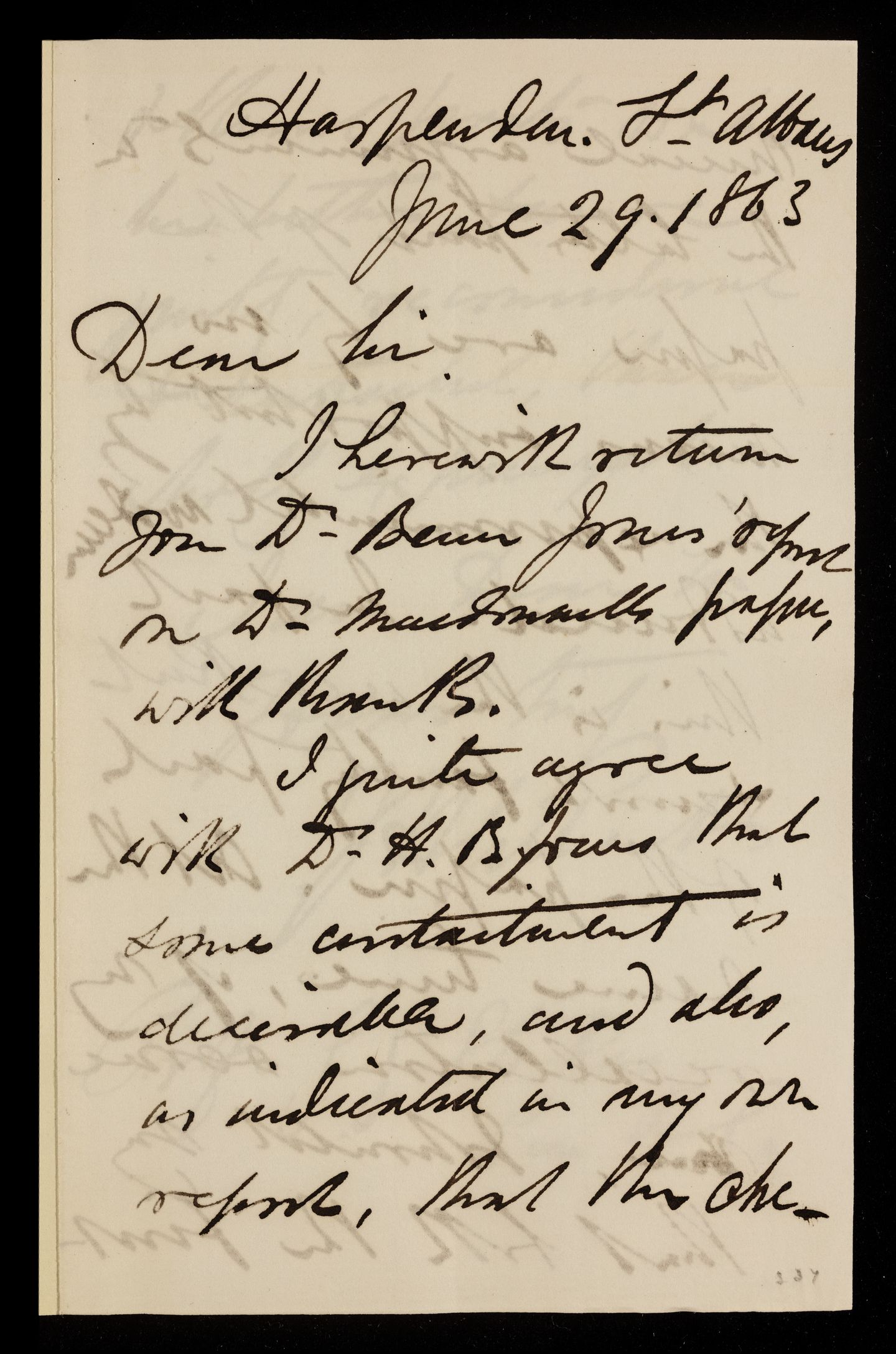 Letter from Joseph Henry Gilbert, to George Gabriel Stokes, regarding a ...