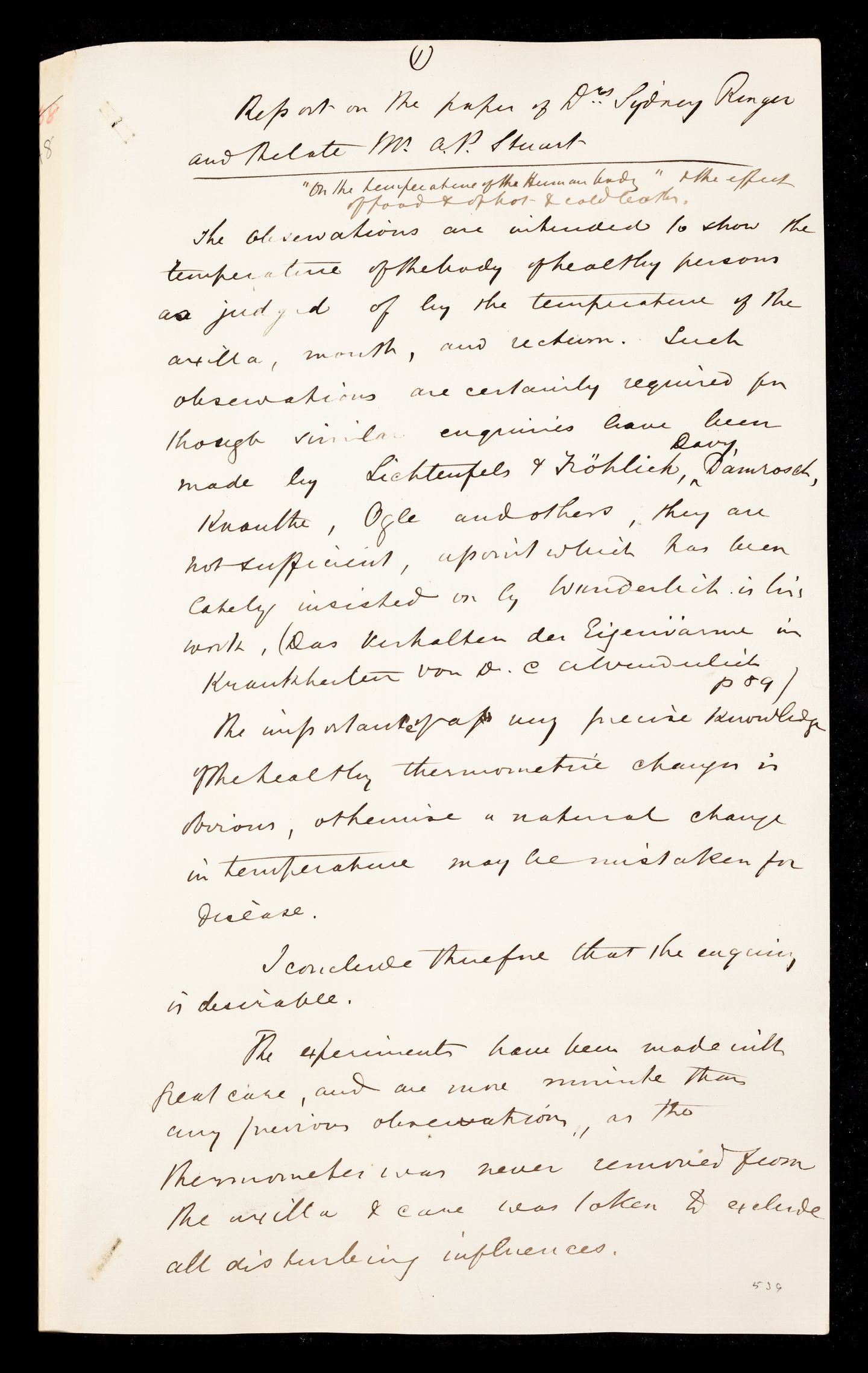 Detailed referee's report by Edmund Alexander Parkes, on a paper 'On ...