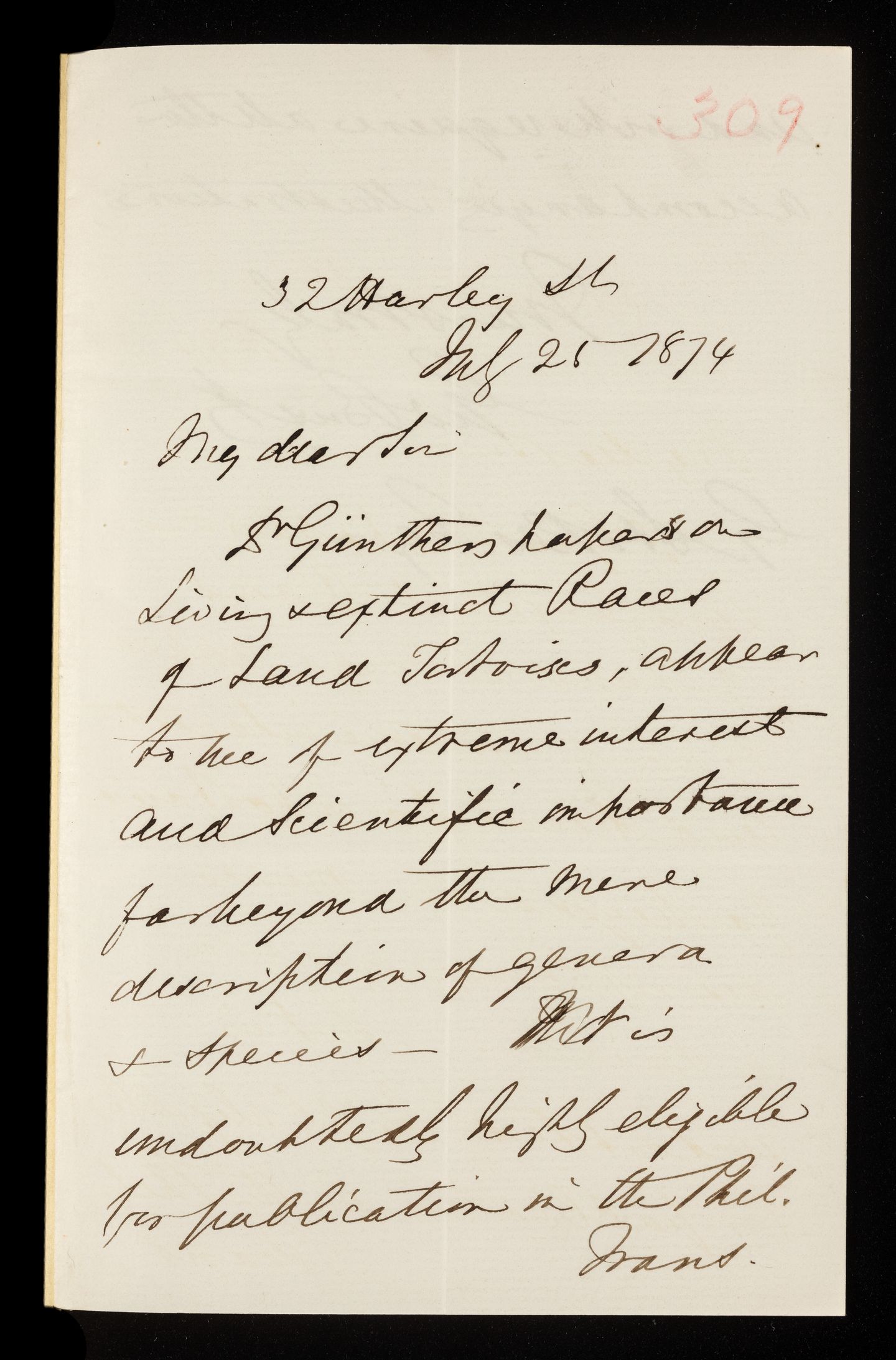Referee's report by George Busk, on a paper 'Description of the living ...