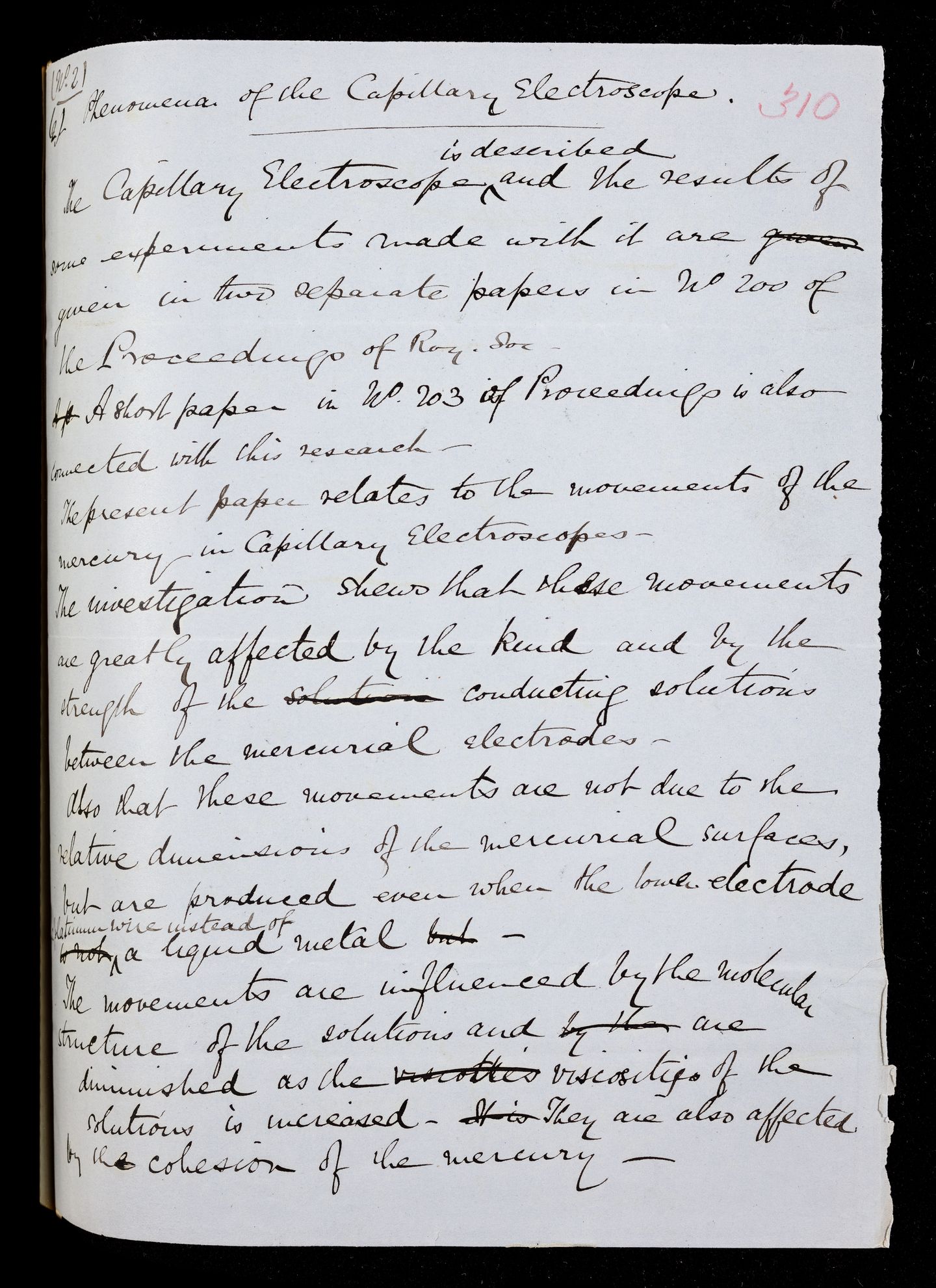 Referee's report by William Grylls Adams, on a paper 'Phenomena of the ...