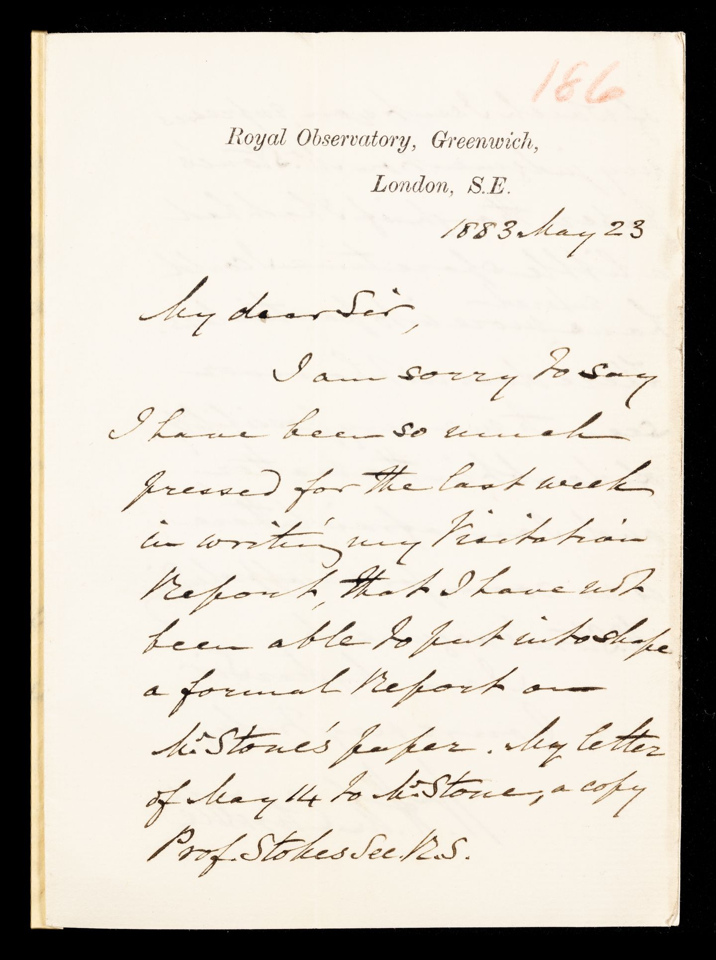 Referee's report by William Henry Mahoney Christie, on a paper 'The ...