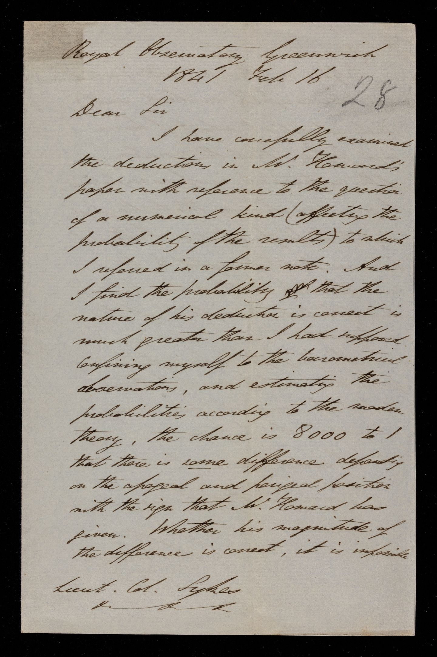 Referee's report by George Biddell Airy, on a paper [attributed] 'On a ...