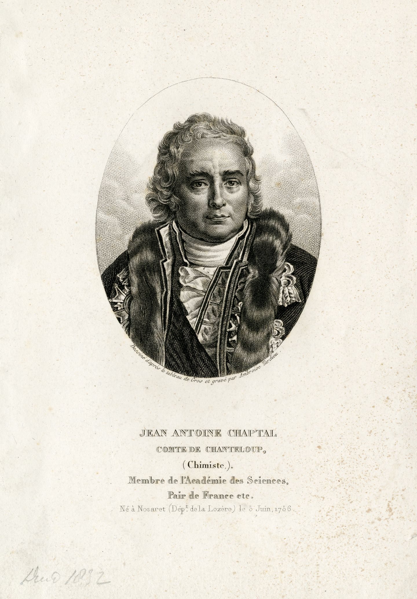 Jean Antoine Claude Chaptal | The Royal Society: Science in the Making