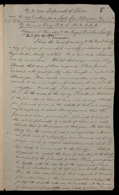 Edmund Davy | The Royal Society: Science in the Making