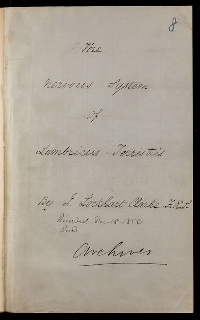 Jacob Augustus Lockhart Clarke | The Royal Society: Science in the Making