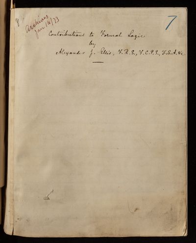 Referee's report by Isaac Todhunter, on a paper 'Contributions to ...