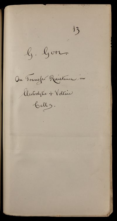 George Gore | The Royal Society: Science in the Making