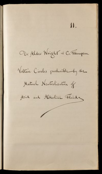 Charles Romley Alder Wright | The Royal Society: Science in the Making