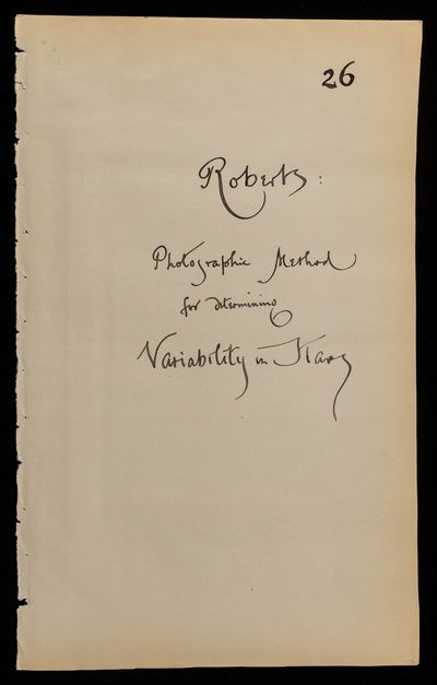 Isaac Roberts | The Royal Society: Science in the Making