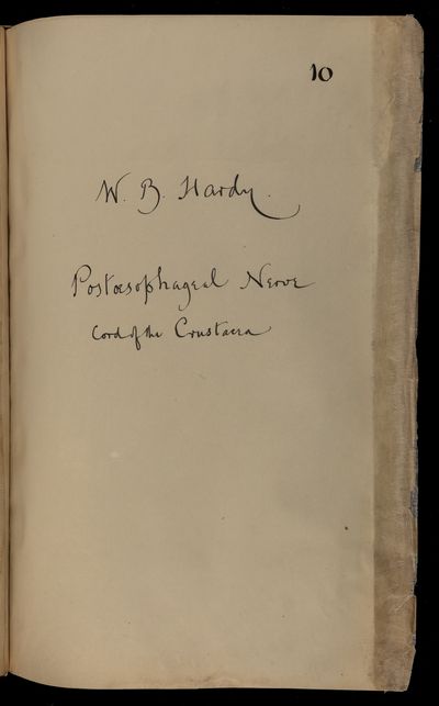 William Bate Hardy | The Royal Society: Science in the Making