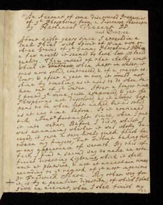 Nathaniel Vincent | The Royal Society: Science in the Making