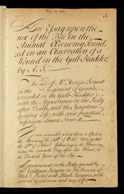 Alexander Stuart | The Royal Society: Science in the Making