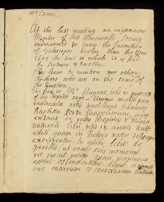 John Eames | The Royal Society: Science in the Making