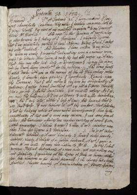 Letter, from John Beale to Henry Oldenburg | The Royal Society: Science ...