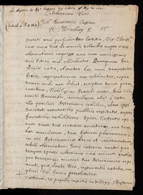 Jean Dominique Cassini | The Royal Society: Science in the Making