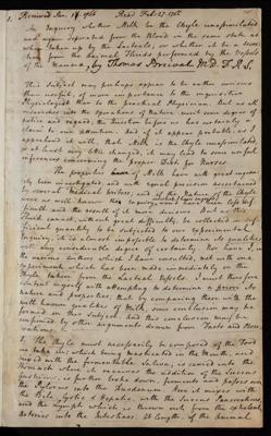 Thomas Percival | The Royal Society: Science in the Making