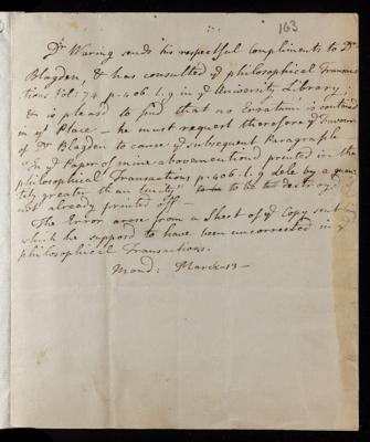 Edward Waring | The Royal Society: Science in the Making