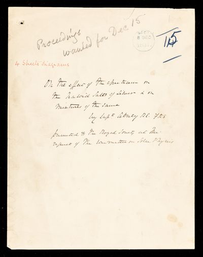 William de Wiveleslie Abney | The Royal Society: Science in the Making