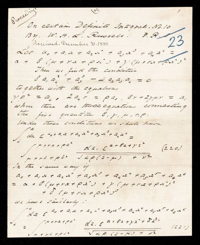 William Henry Leighton Russell | The Royal Society: Science in the Making